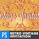 Retro Vintage Invitation Template by ShermanJackson | GraphicRiver