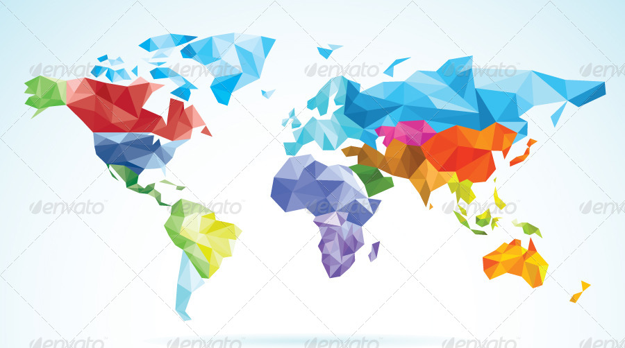 World Map Low Poly by alitsuarnegara | GraphicRiver