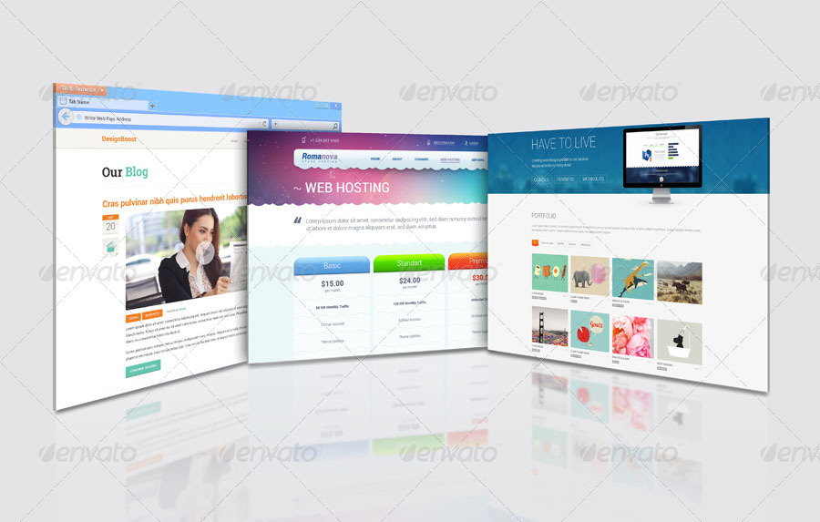 3D Web Browser Display Mock-Up by towhid123griver | GraphicRiver