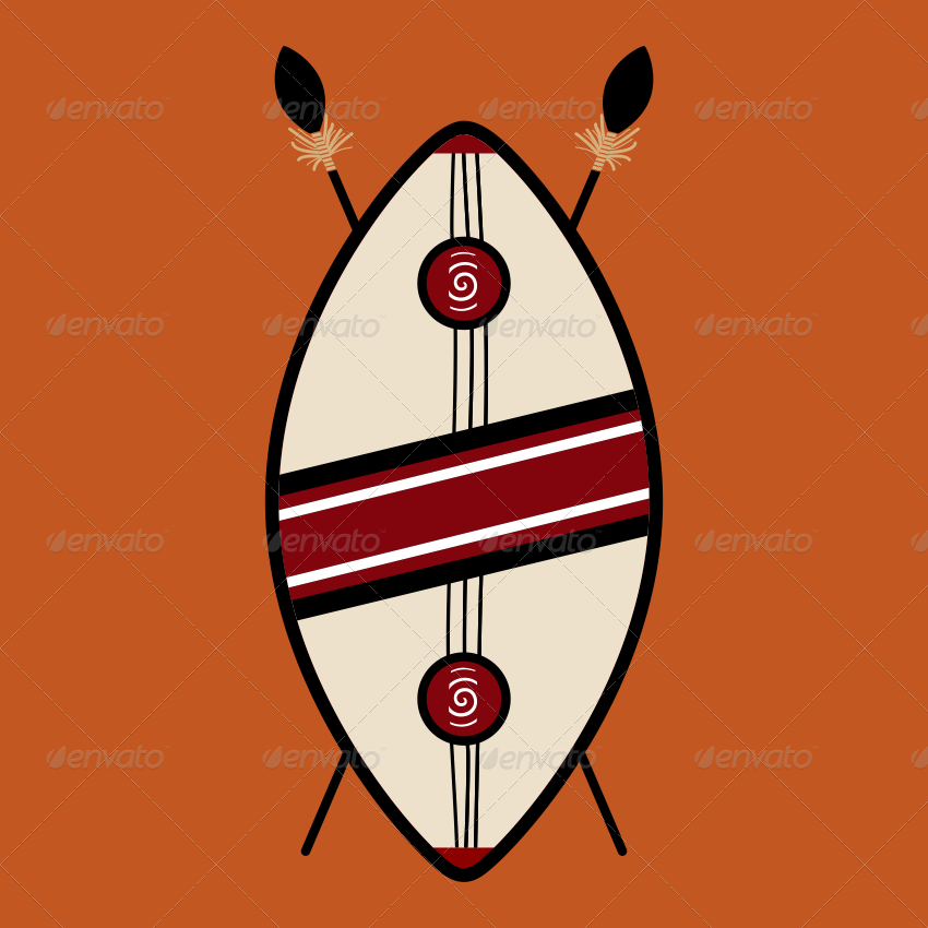 Masai Shield Vector Designs by ragerabbit | GraphicRiver