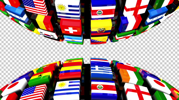 Country Flags Globe Double by VolkanKutlubay | VideoHive
