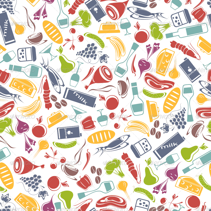 Food Pattern by Si1anti | GraphicRiver